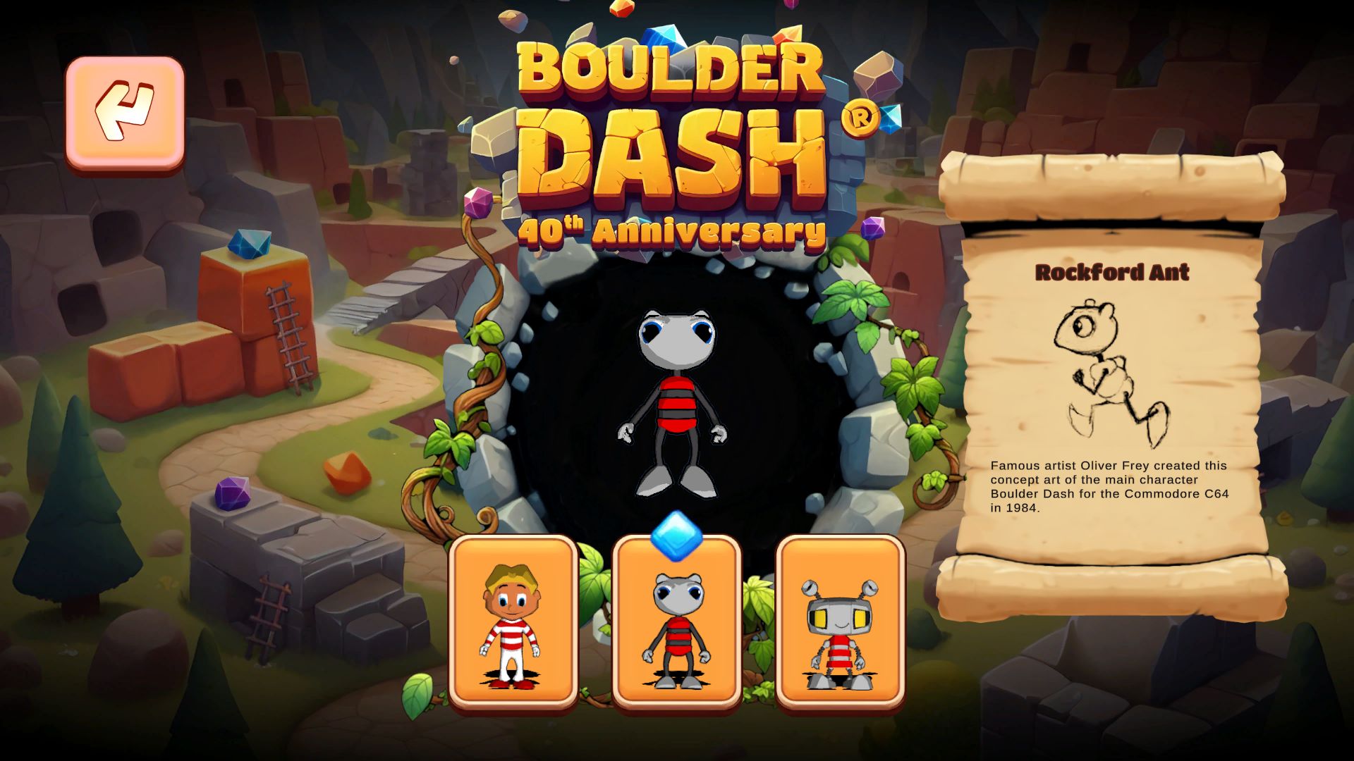 BOULDER DASH - 40th Anniversary Official game webpage